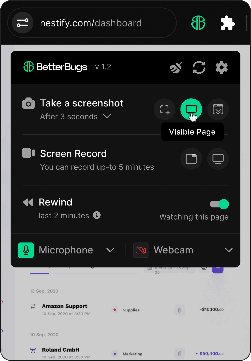 BetterBugs | Precise bug reports with one click.